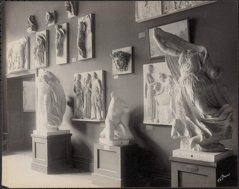 Statues and reliefs in Classical art gallery, Museum of Fine Arts ...