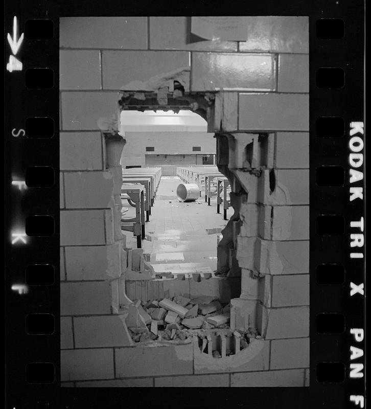 Aftermath of cell block riot, Walpole State Prison - Digital Commonwealth