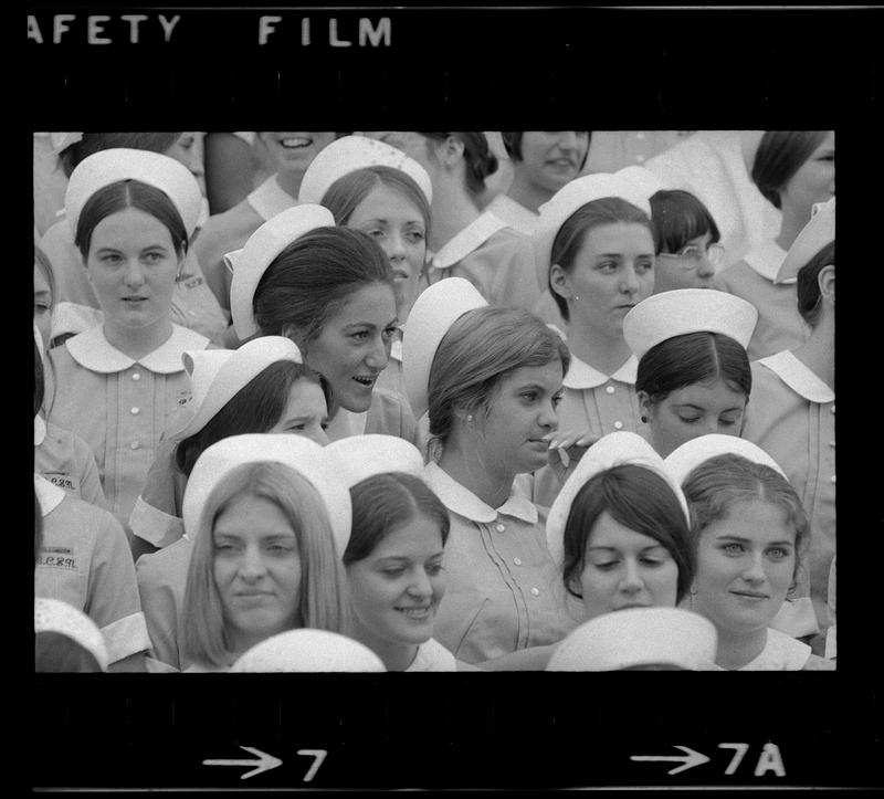 Boston College student nurses in caps, Boston - Digital Commonwealth