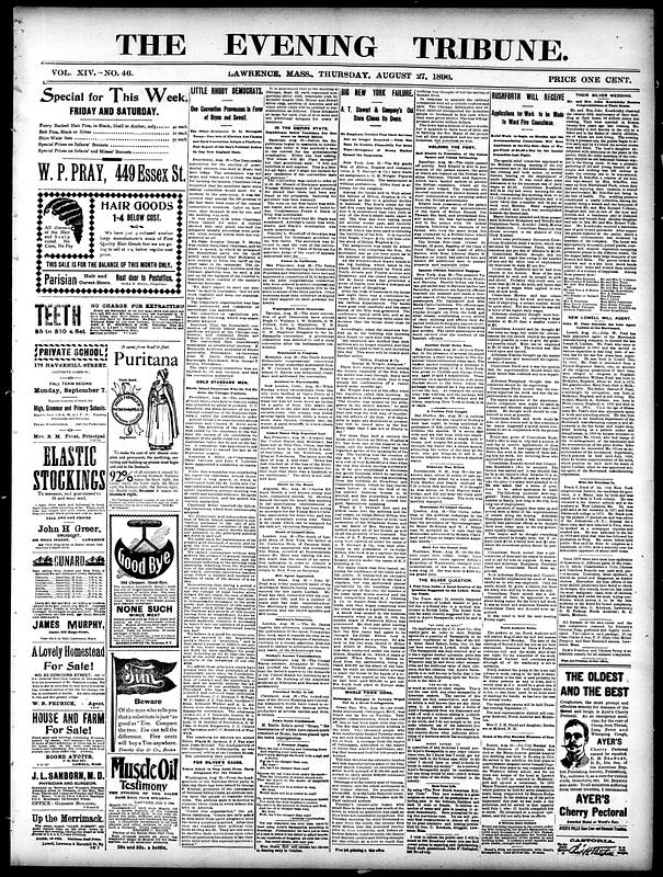 The Evening Tribune. August 27, 1896 - Digital Commonwealth