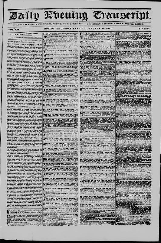 Daily Evening Transcript - Digital Commonwealth