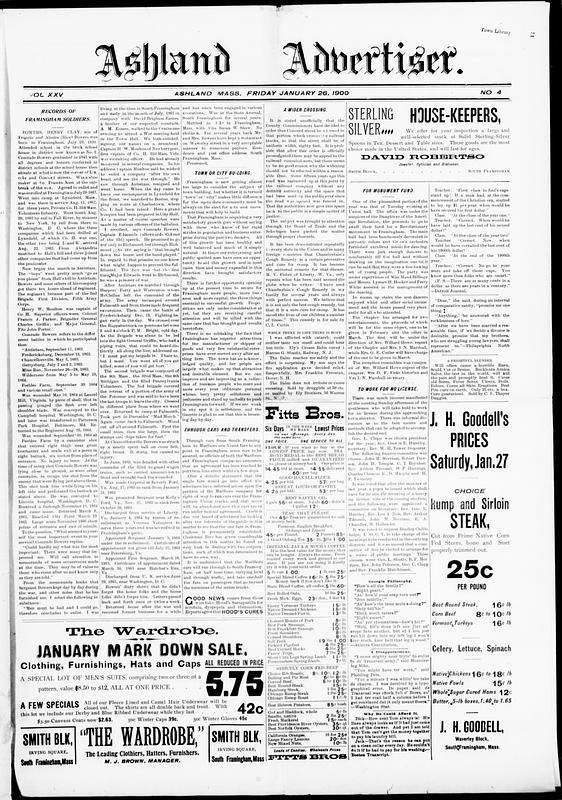 The Ashland Advertiser. January 26, 1900 - Digital Commonwealth