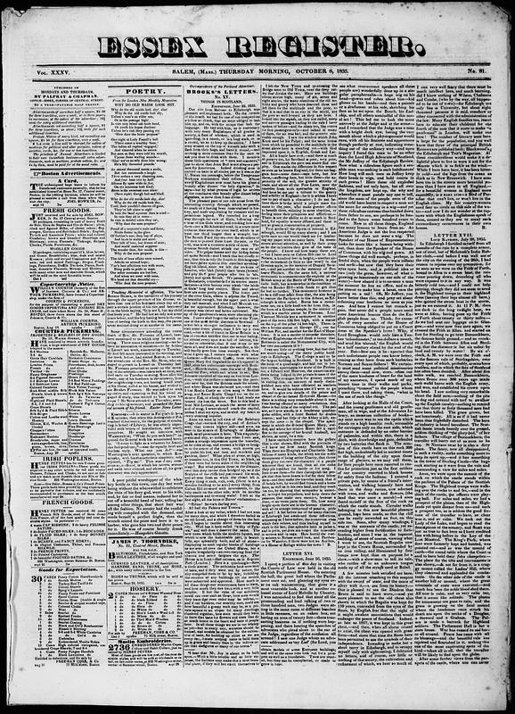 Essex Register. October 08, 1835 - Digital Commonwealth