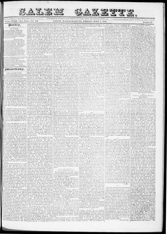 The Salem Gazette. July 03, 1829 - Digital Commonwealth