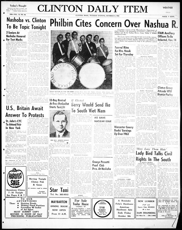 Clinton Daily Item. October 06, 1964 - Digital Commonwealth