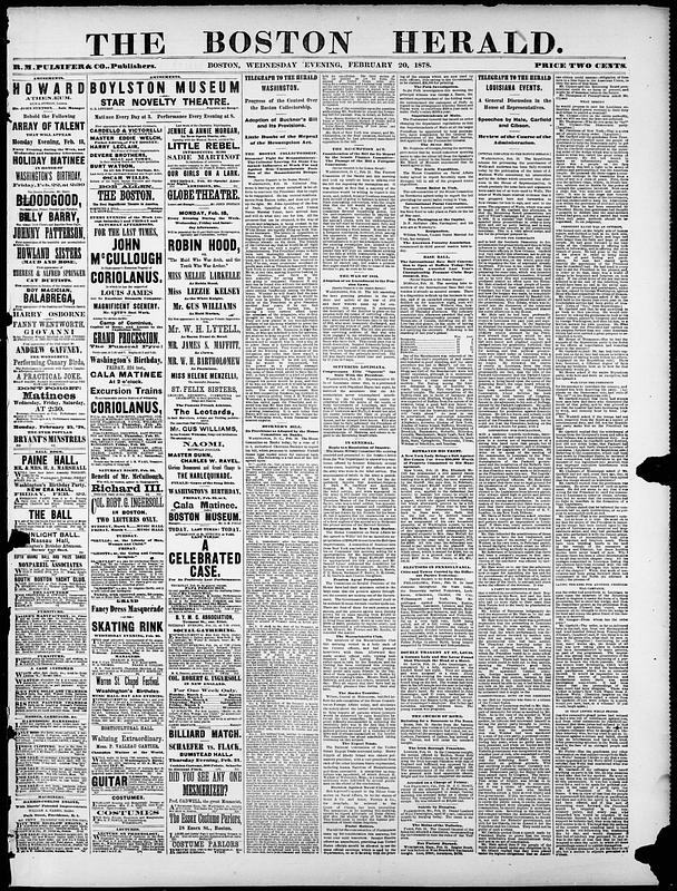 The Boston Herald. February 20, 1878 - Digital Commonwealth