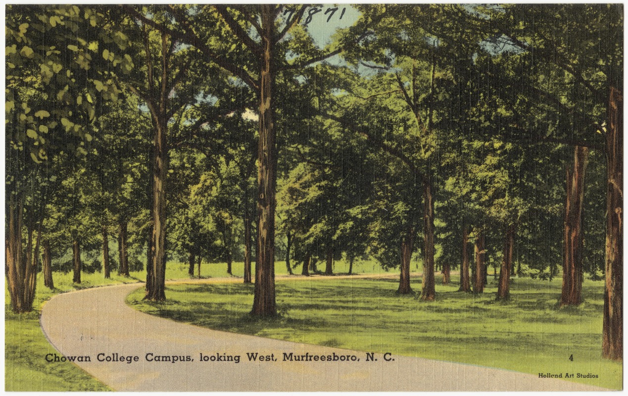 Chowan College Campus, looking west, Murfreesboro, N. C. - Digital ...