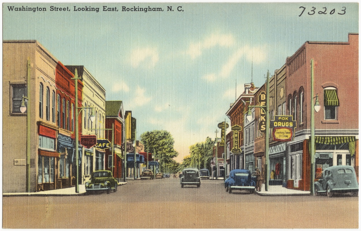 Washington Street, looking east, Rockingham, N. C. - Digital Commonwealth