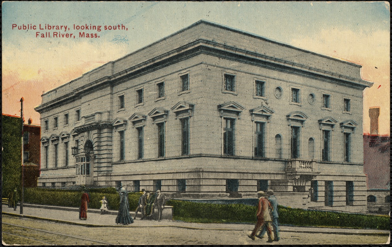 Public Library looking south, Fall River, Mass. - Digital Commonwealth