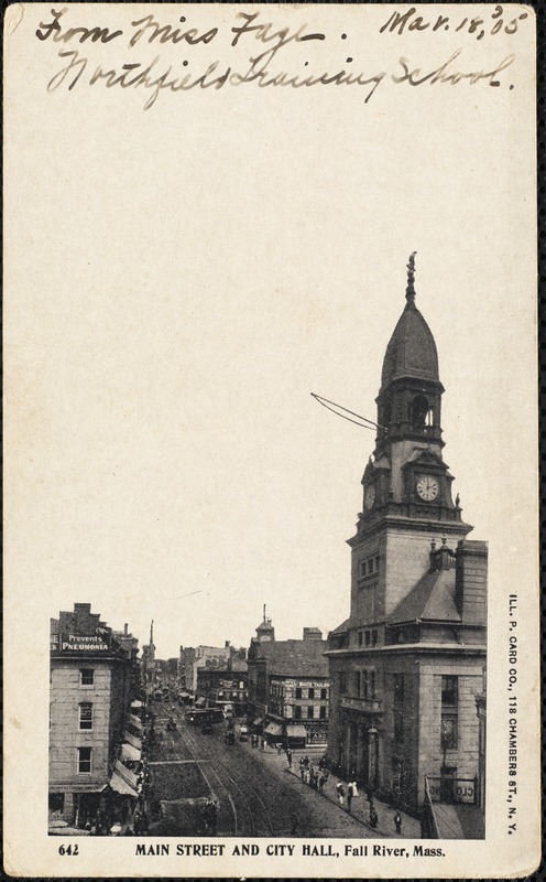 Main Street and City Hall, Fall River, Mass. - Digital Commonwealth