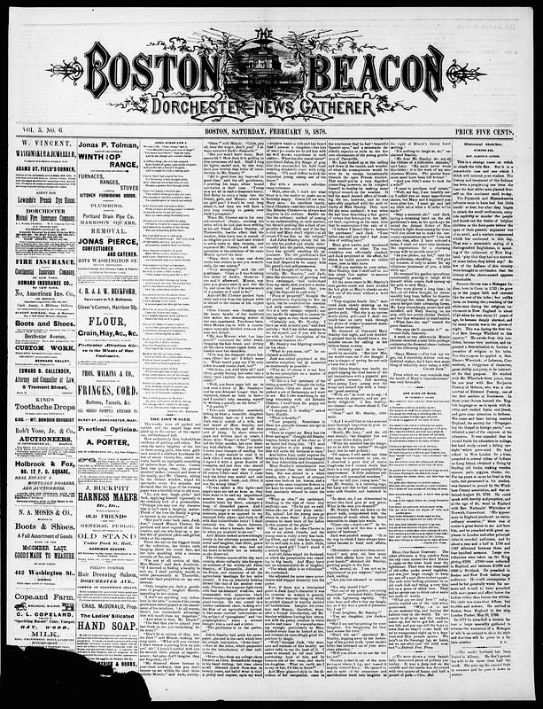 The Boston Beacon and Dorchester News Gatherer. February 09, 1878 ...