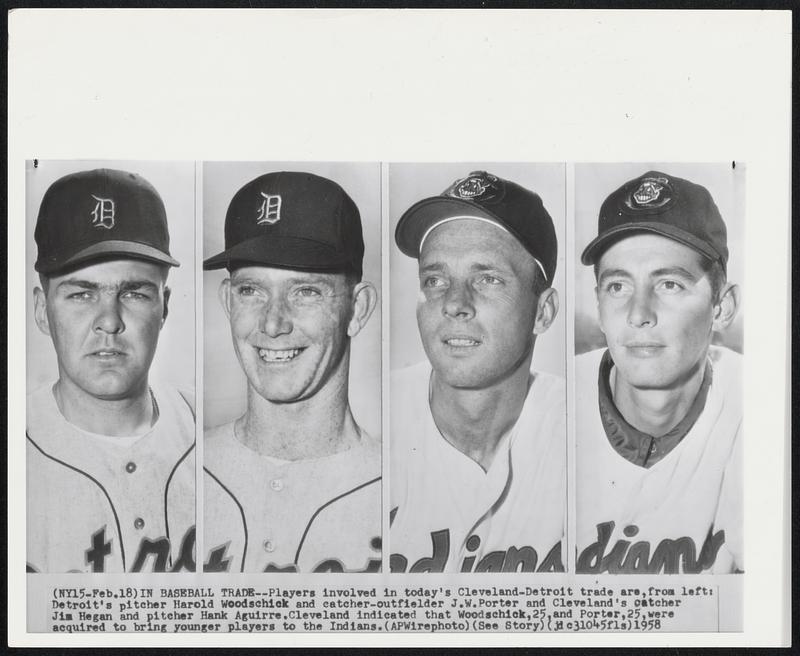 In Baseball Trade-- Players involved in today's Cleveland-Detroit trade ...