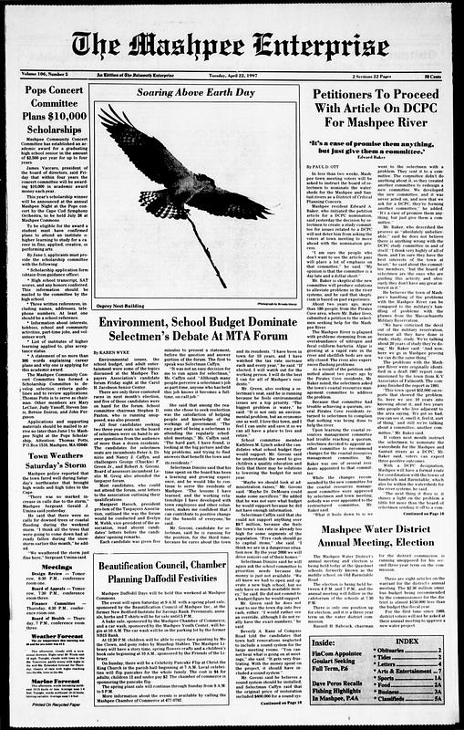 The Mashpee Enterprise. April 22, 1997 - Digital Commonwealth