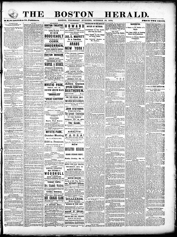 The Boston Herald. October 19, 1876 - Digital Commonwealth