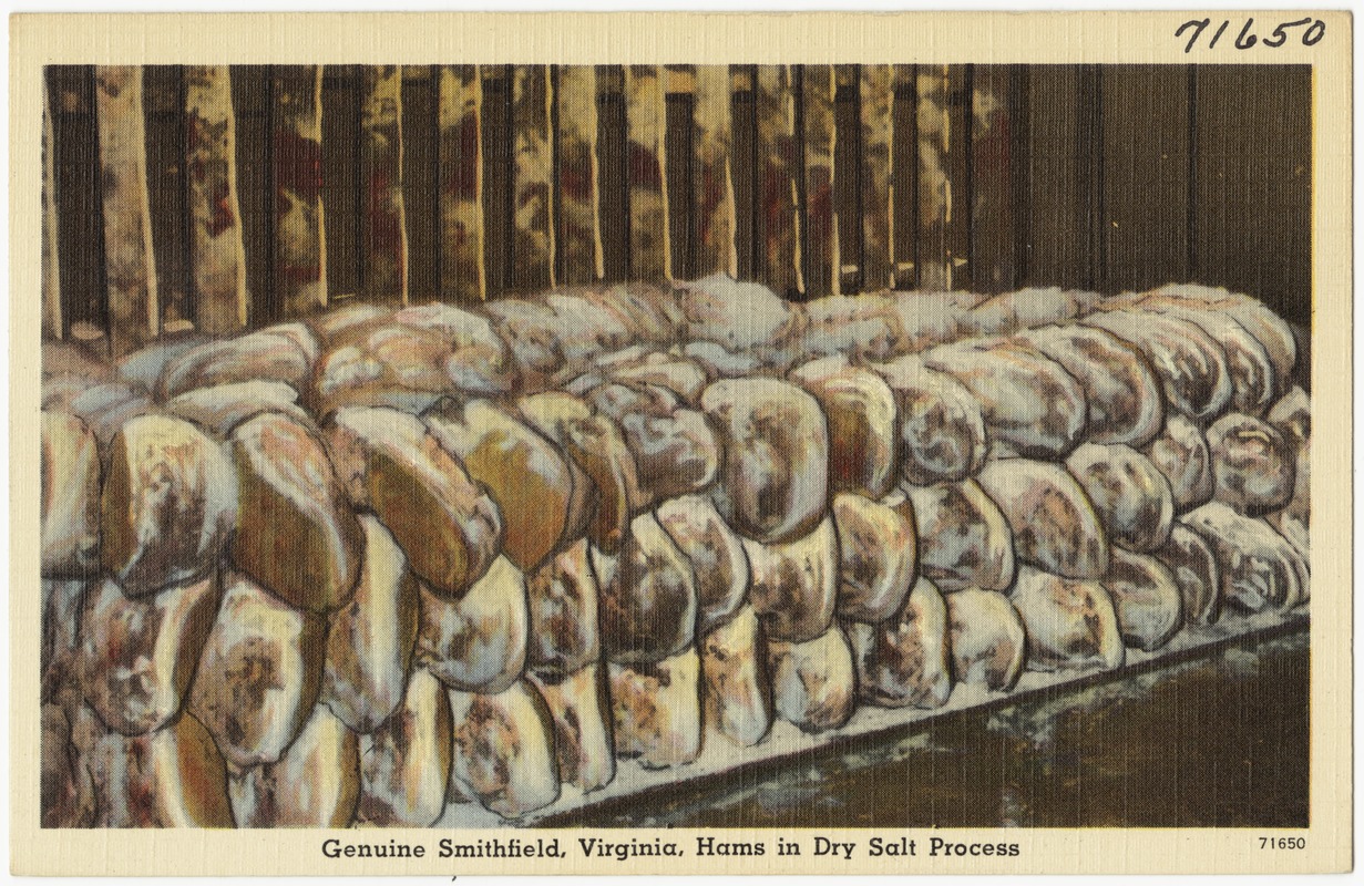 Genuine Smithfield, Virginia, hams in dry salt process - Digital ...