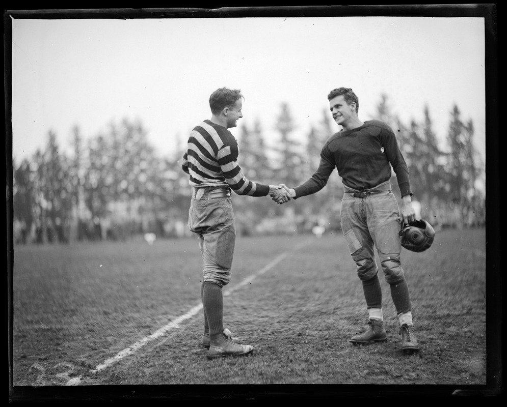 Old fashioned football players - Digital Commonwealth