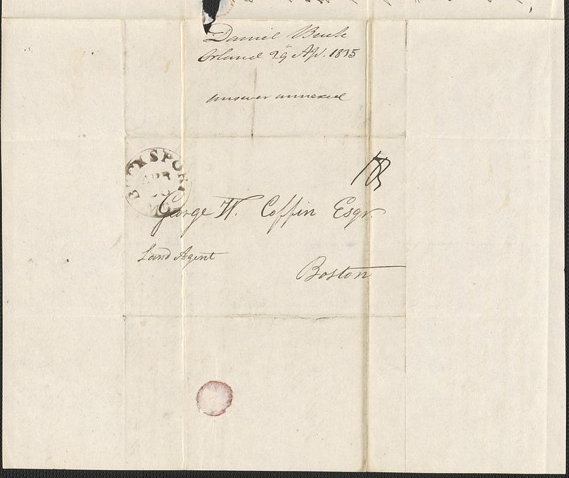 Daniel Buck to George Coffin, 29 April 1835 - Digital Commonwealth