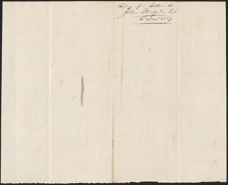 George Coffin to John Hodgdon, 6 December 1837 - Digital Commonwealth