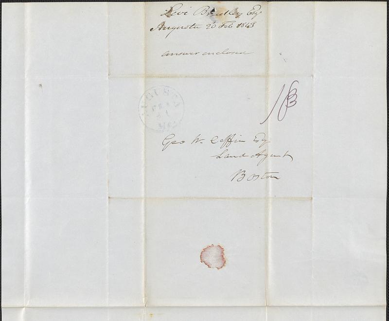 Levi Bradley to George Coffin, 20 February 1843 - Digital Commonwealth