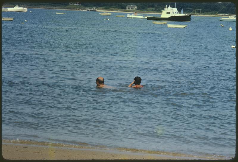 Two people swimming - Digital Commonwealth