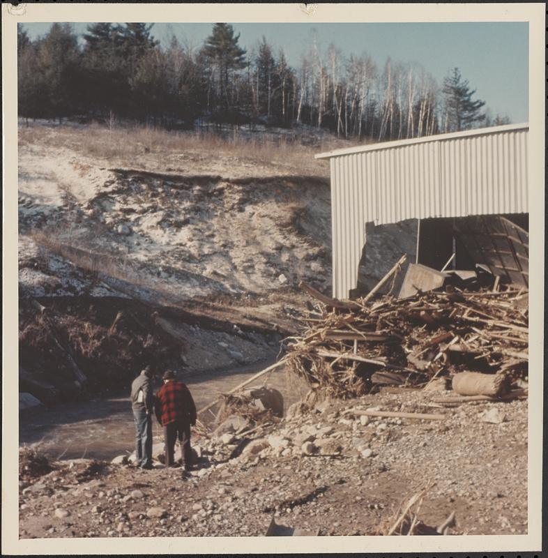 Workers and Exterior Debris - Digital Commonwealth