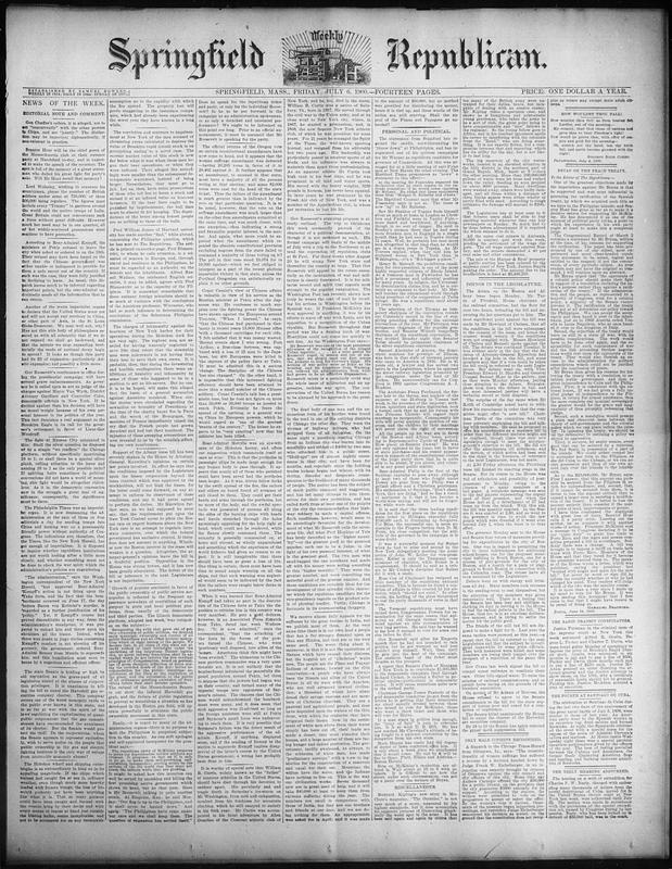 Springfield Weekly Republican. July 06, 1900 - Digital Commonwealth