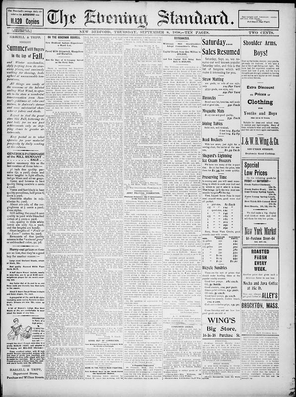 Evening Standard. September 08, 1898 - Digital Commonwealth