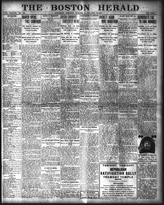 The Boston Herald. October 08, 1910 - Digital Commonwealth