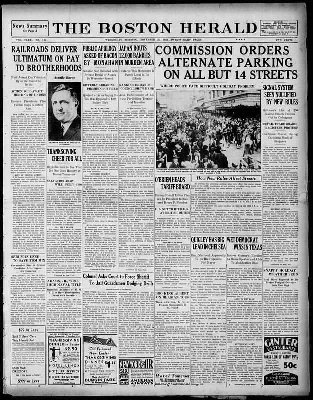 Boston Herald. November 25, 1931 - Digital Commonwealth