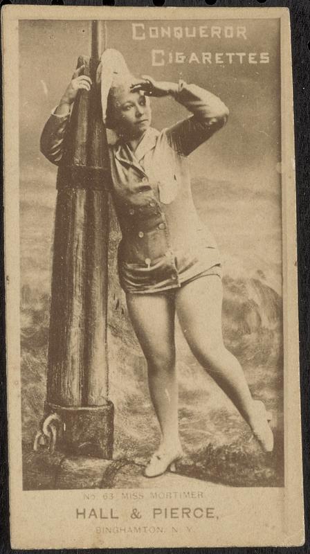 Conqueror cigarettes. Miss Mortimer - Digital Commonwealth