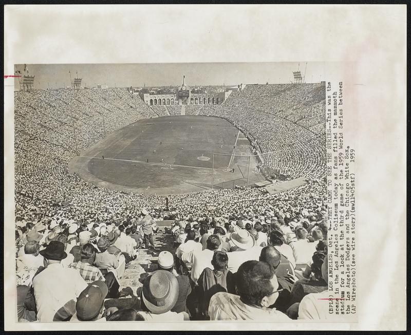 They Came to See the Series--This was the scene in the Los Angeles ...