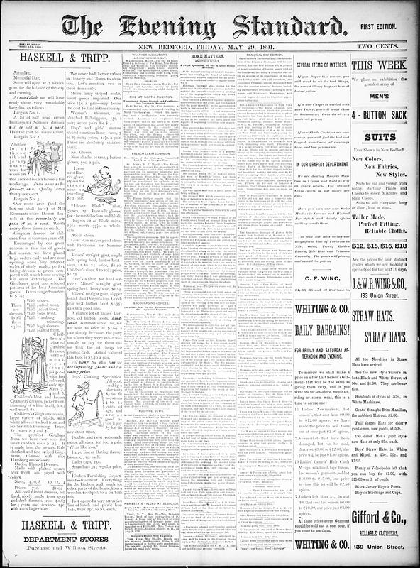 Evening Standard. May 29, 1891 - Digital Commonwealth
