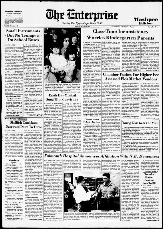 The Mashpee Enterprise. April 10, 1992 - Digital Commonwealth