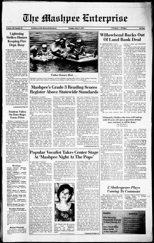 The Mashpee Enterprise. July 27, 1999 - Digital Commonwealth