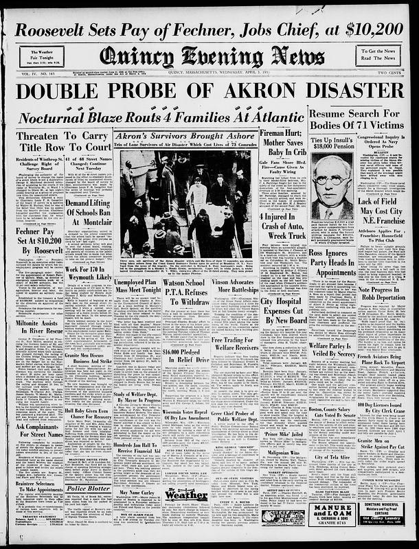 Quincy Evening News. April 05, 1933 - Digital Commonwealth