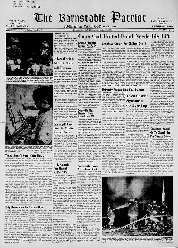 Barnstable Patriot. November 28, 1968 - Digital Commonwealth