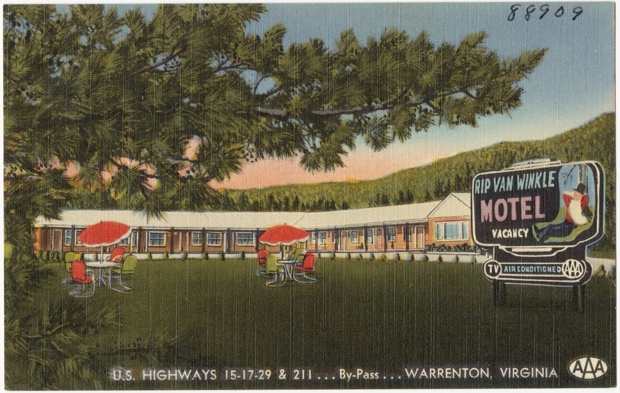 Rip Van Winkle Motel, U.S. highways 15 - 17 - 29 & 211... by-pass ...