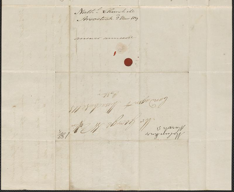 Nathaniel Churchill to George Coffin, 2 March 1839 - Digital Commonwealth