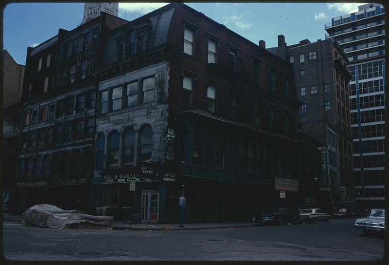 Corner of South Market and Merchants Row, Boston - Digital Commonwealth