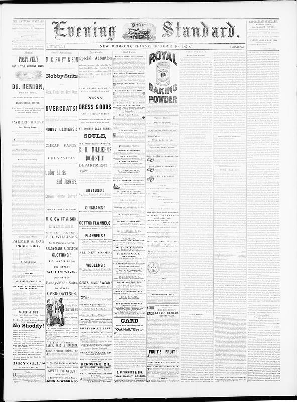 Evening Standard. October 10, 1879 - Digital Commonwealth