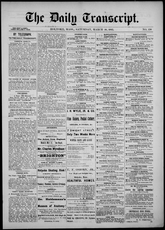 The Daily Transcript. March 10, 1883 - Digital Commonwealth
