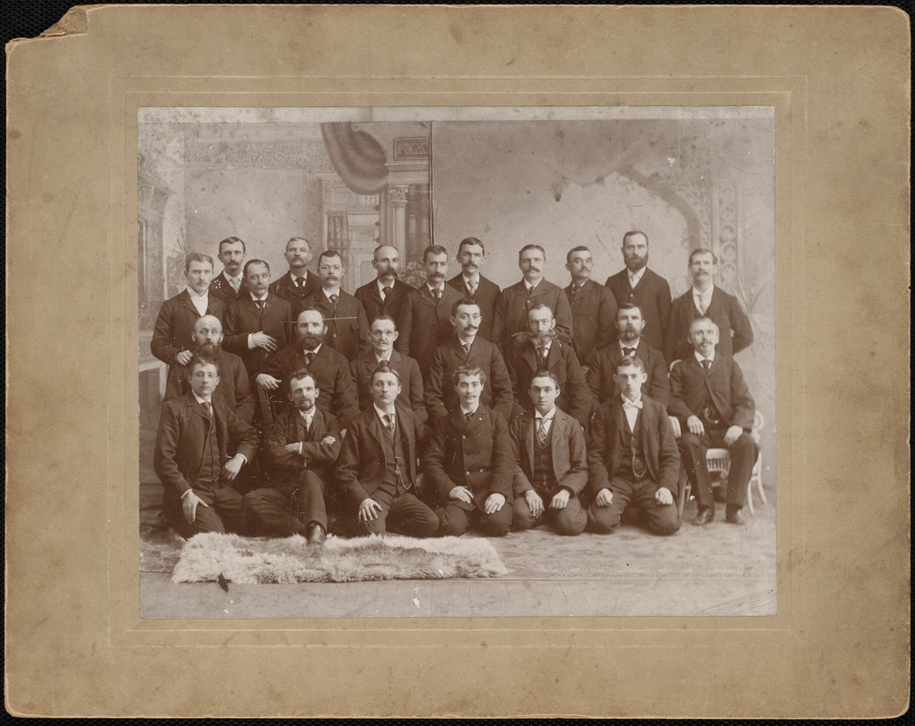 Group portrait of men in suits - Digital Commonwealth