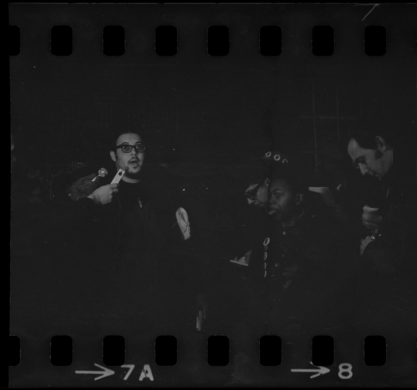 Randall Bailey speaks outside of Ford Hall during Brandeis University ...