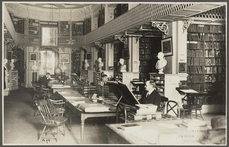 Boston, Massachusetts. Boston Athenaeum. Reading room - Digital ...
