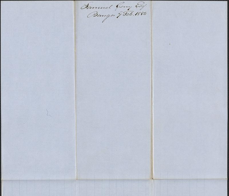 Samuel Cony to George Coffin, 7 February 1850 - Digital Commonwealth