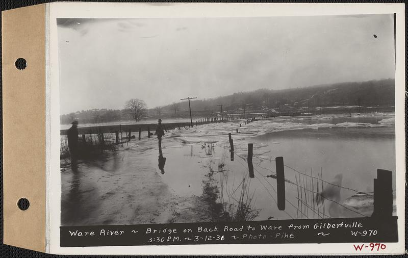 Ware River, bridge on back road to Ware from Gilbertville, Hardwick ...