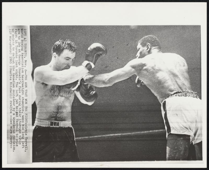 The Arm That Won the Fight--Ernie Terrell, World Boxing Association ...