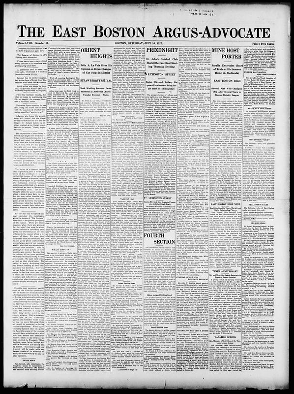 East Boston Argus-Advocate - Digital Commonwealth