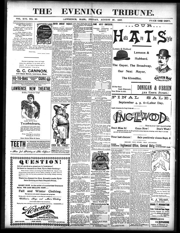 The Evening Tribune. August 27, 1897 - Digital Commonwealth
