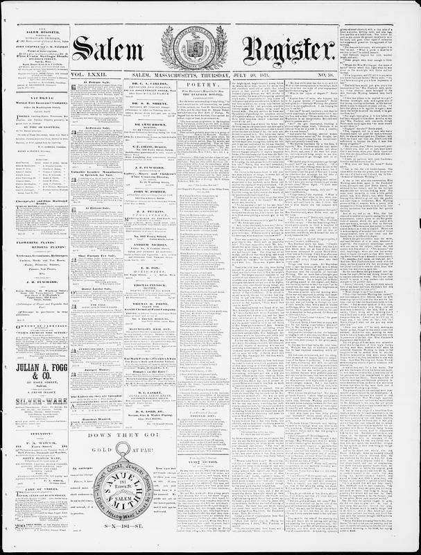 Salem Register. July 20, 1871 - Digital Commonwealth